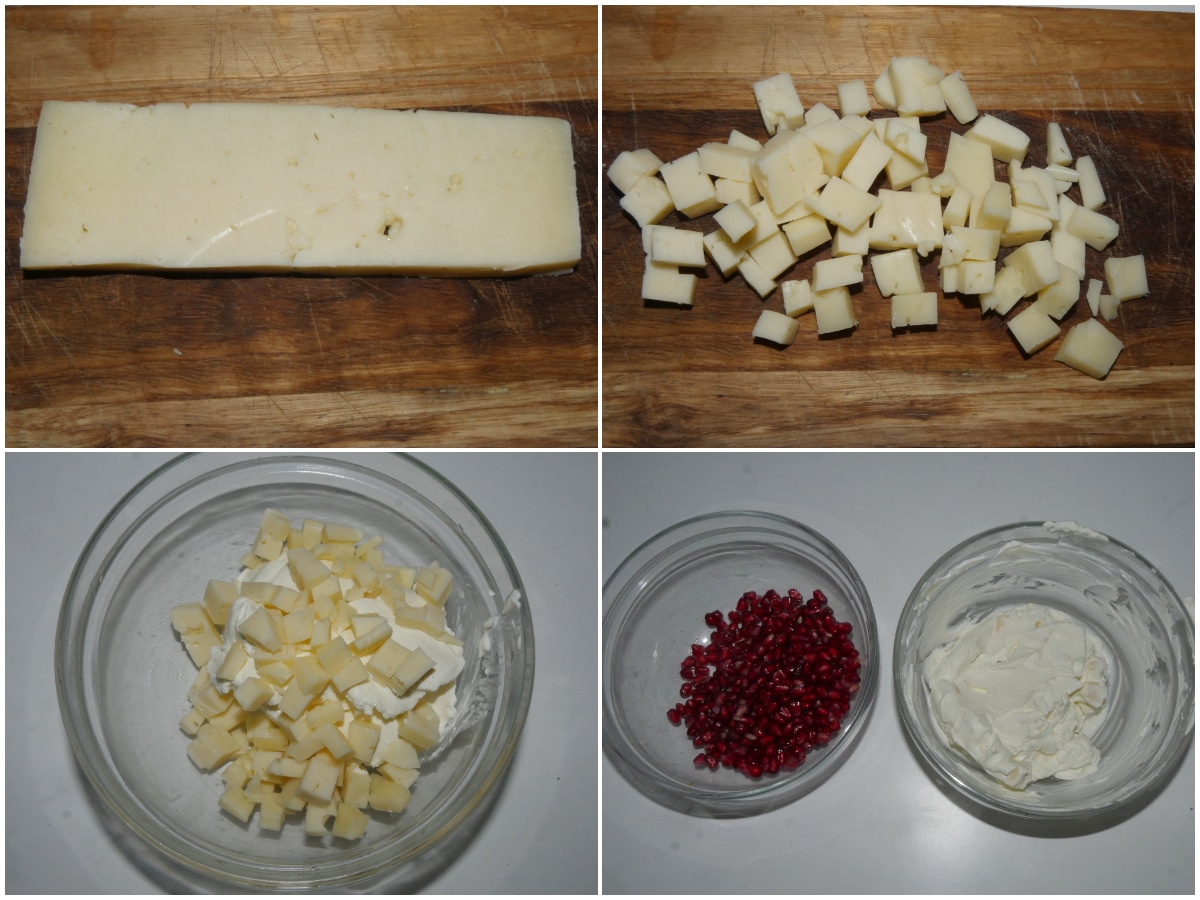 Palline di formaggio e melograno - Ricetta di Misya Palline di formaggio e melograno - Ricetta di Misya